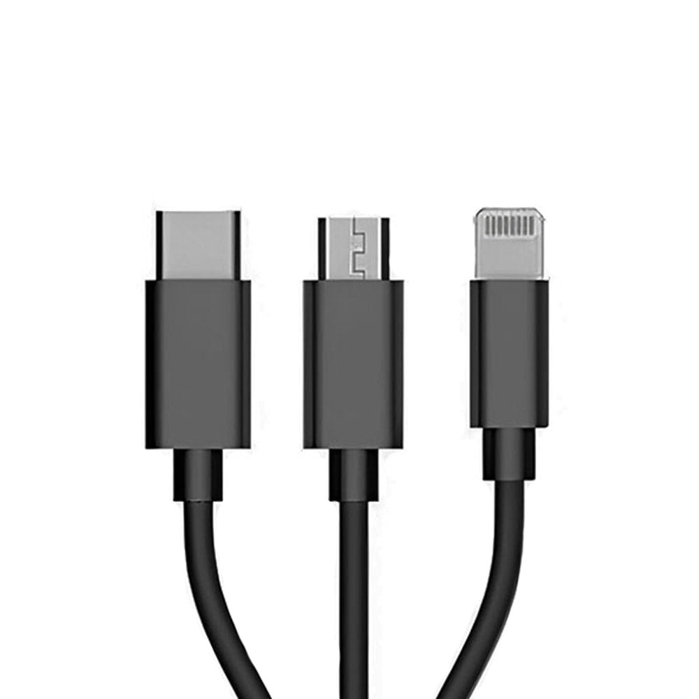 Alpha B3 USB To (Type-C + Micro + Lightning) 3in1 Cable