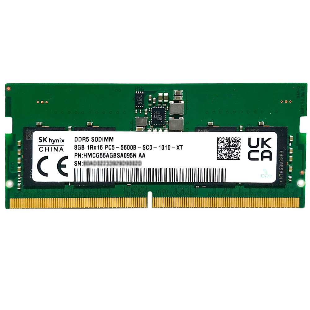 RAM For Laptop 8GB DDR5 PC5 5600bMHz (Original Used)