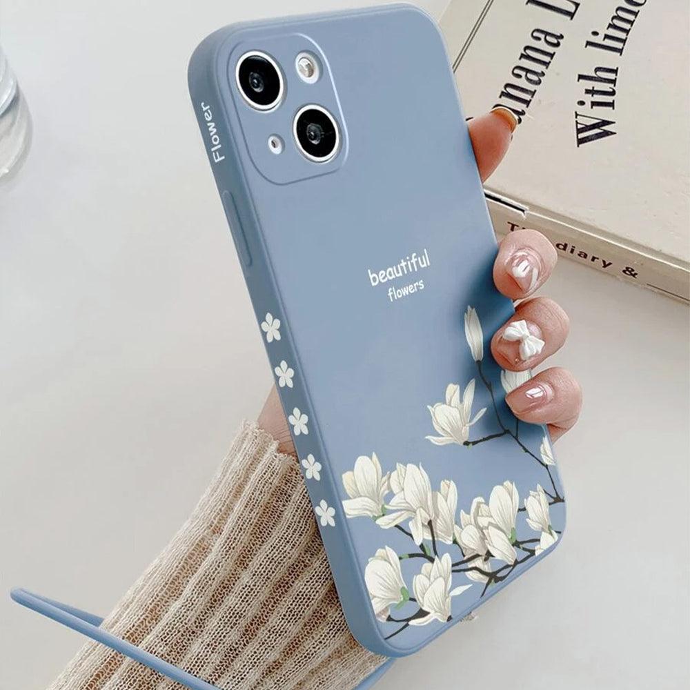 Floral Phone Cover With Lanyard iPhone | kimostore